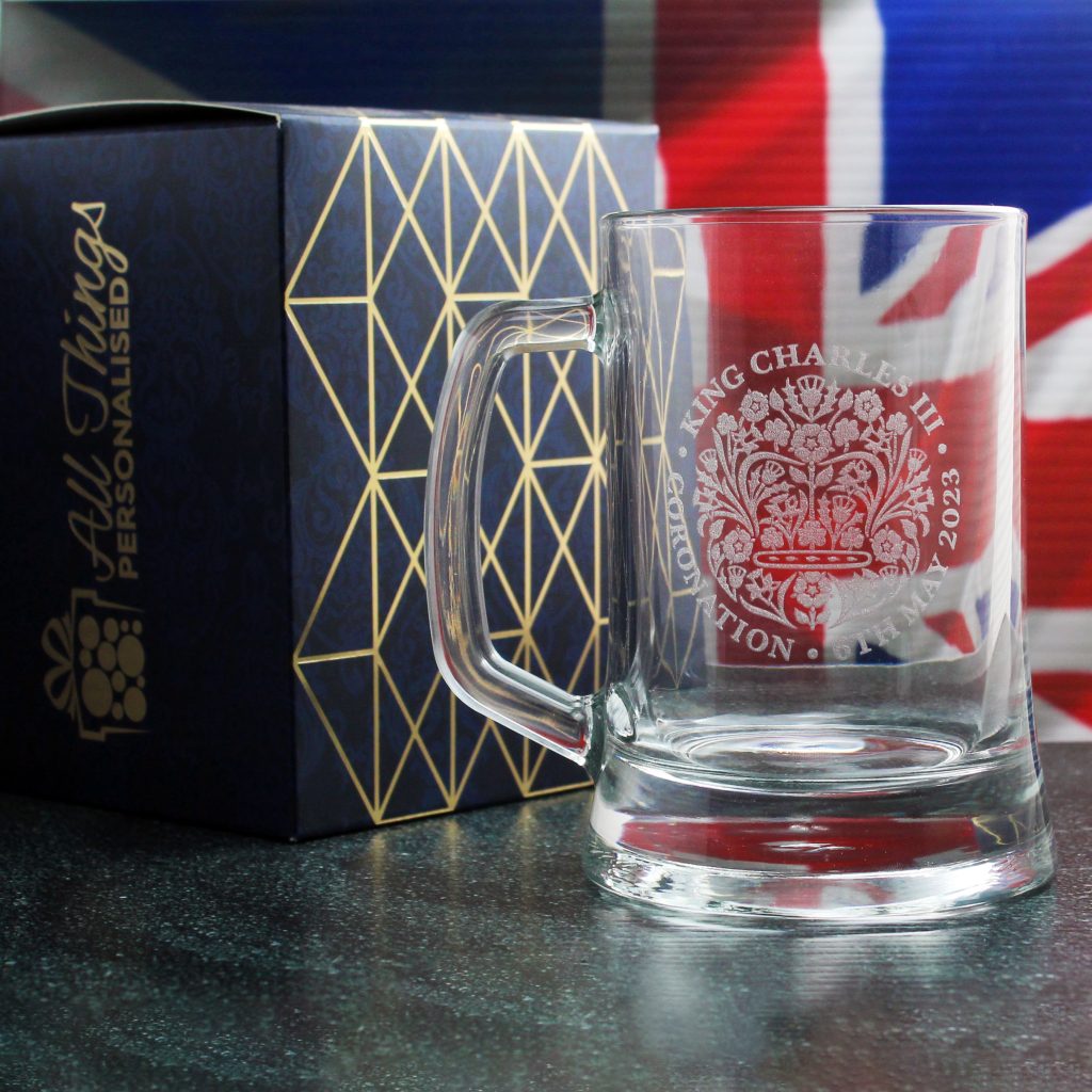 Engraved Commemorative Coronation of the King Beer Mug - All Things ...