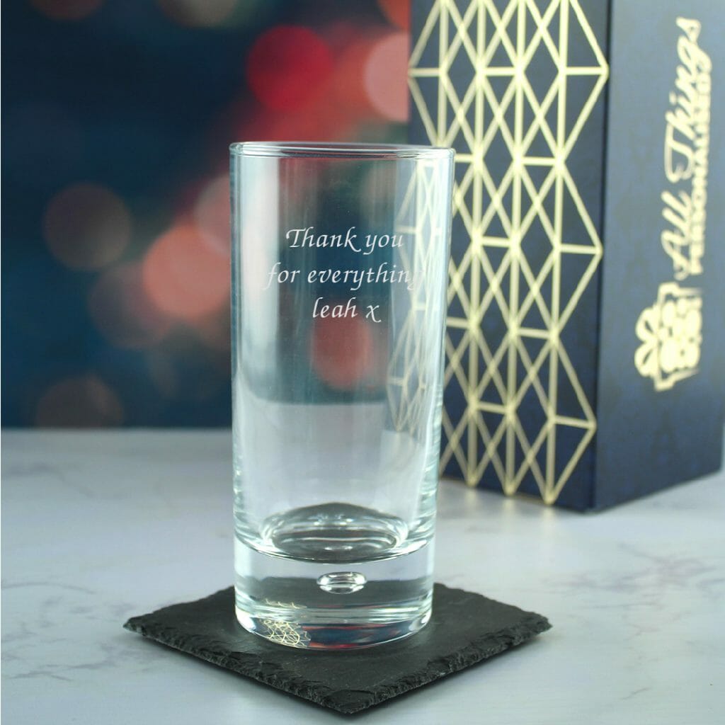 Engraved Any Message Bubble Hiball, Gift Boxed - All Things Personalised